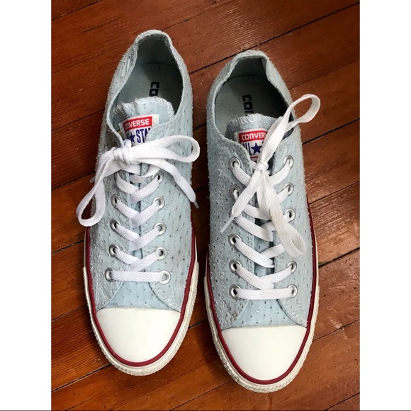 Converse | Shoes | Converse All Star Low Top Blue Eyelet | Poshmark